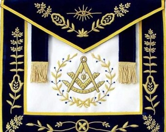 HAND EMBROIDERED Masonic Regalia Blue Lodge Master Mason Apron - Etsy