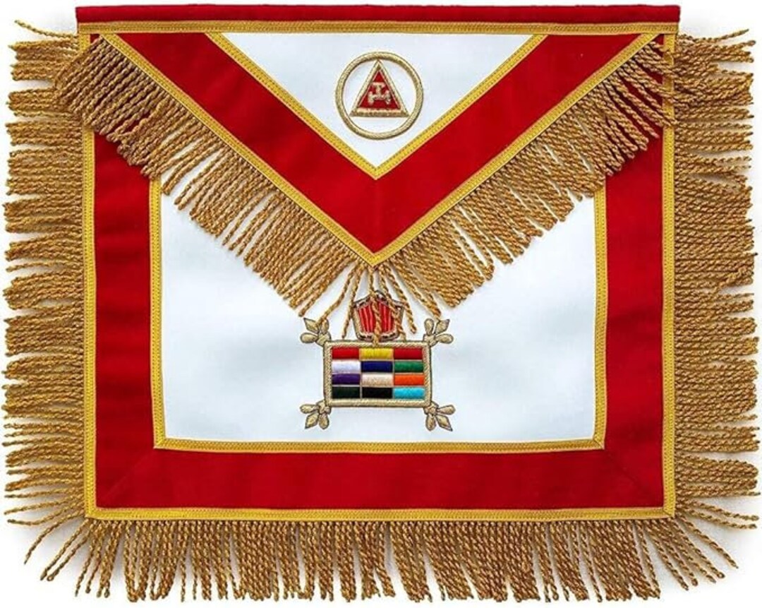 Masonic Massachusetts Chapter Apron Hand Embroidered - Etsy