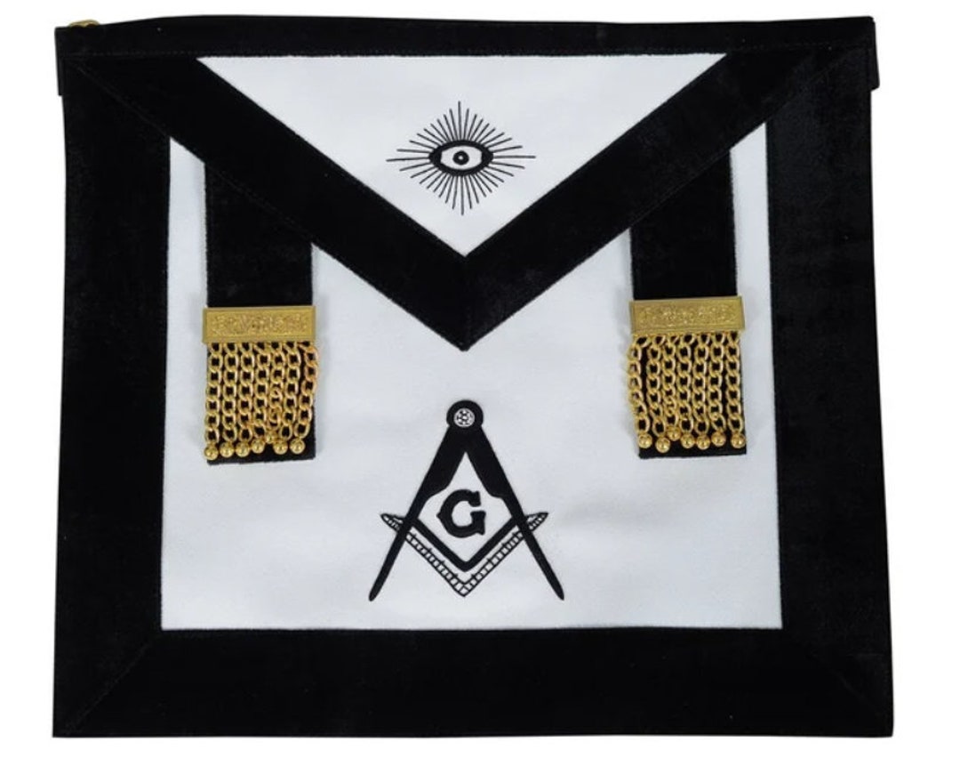 Masonic Master Mason Funeral Apron 100% Lambskin Hand Embroidered ...