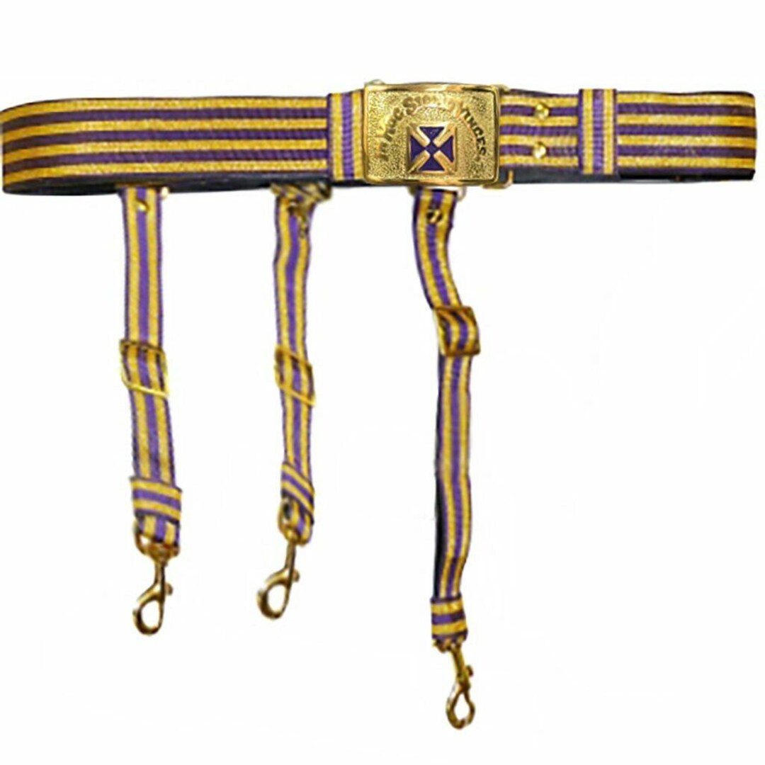 Knights Templar Past Grand Commander Purple & Gold Sword Belt - Etsy