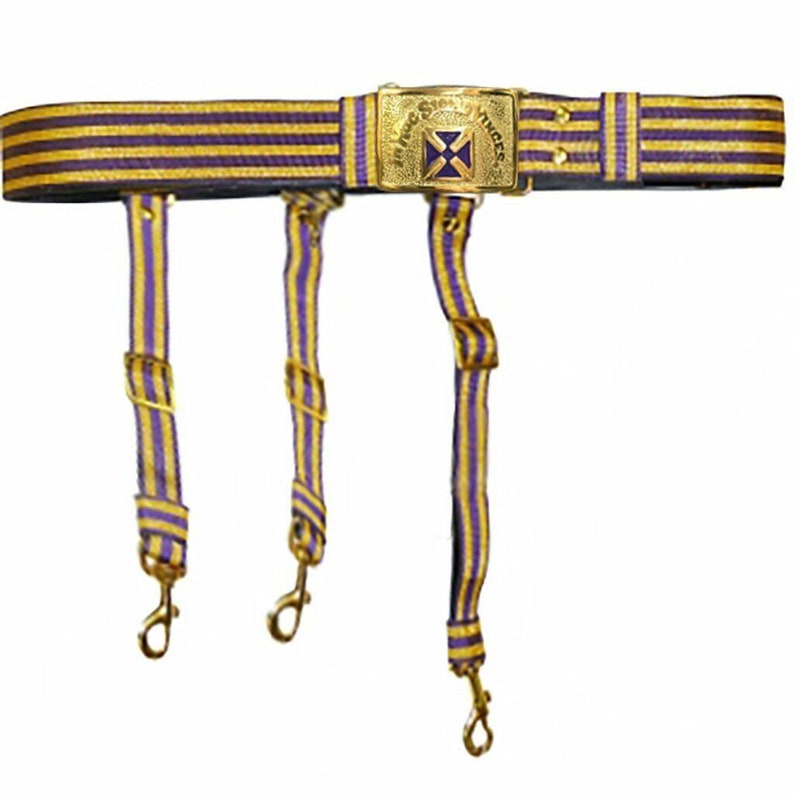 Knights Templar Past Grand Commander Purple & Gold Sword Belt - Etsy