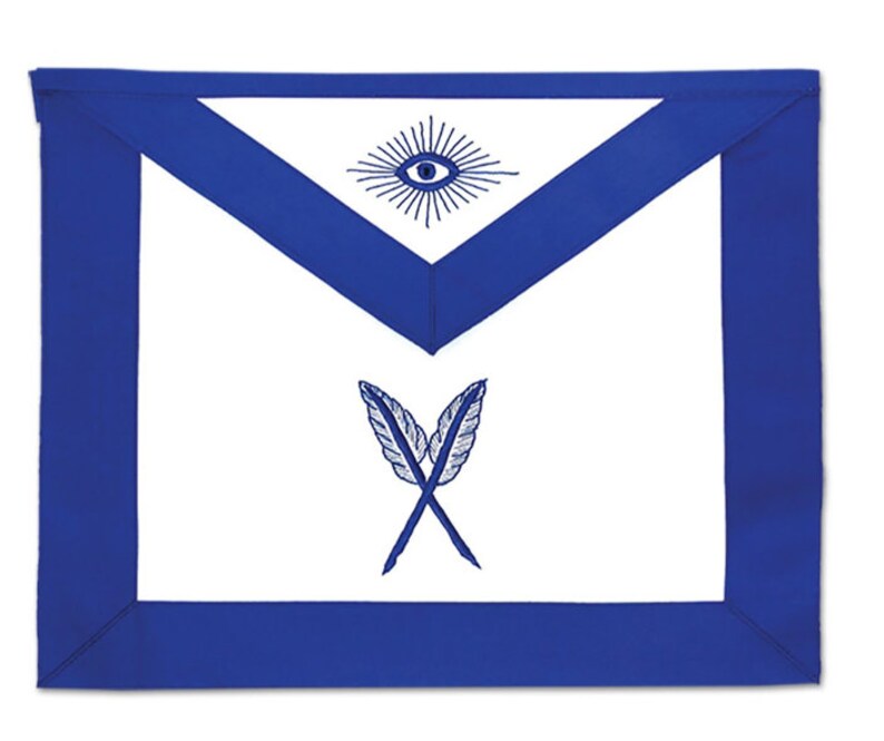 Secretary Masonic Officer Apron - [blue & White] - Etsy