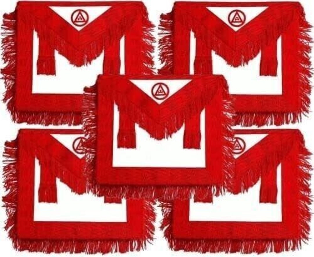 Masonic Royal Arch Apron Machine Embroidered Red Fringes | Set of 5 - Etsy