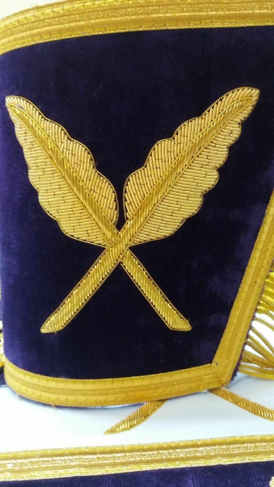 MASONIC Hand Embroidery Grand Secretary Apron Cuffs With Collar - Etsy