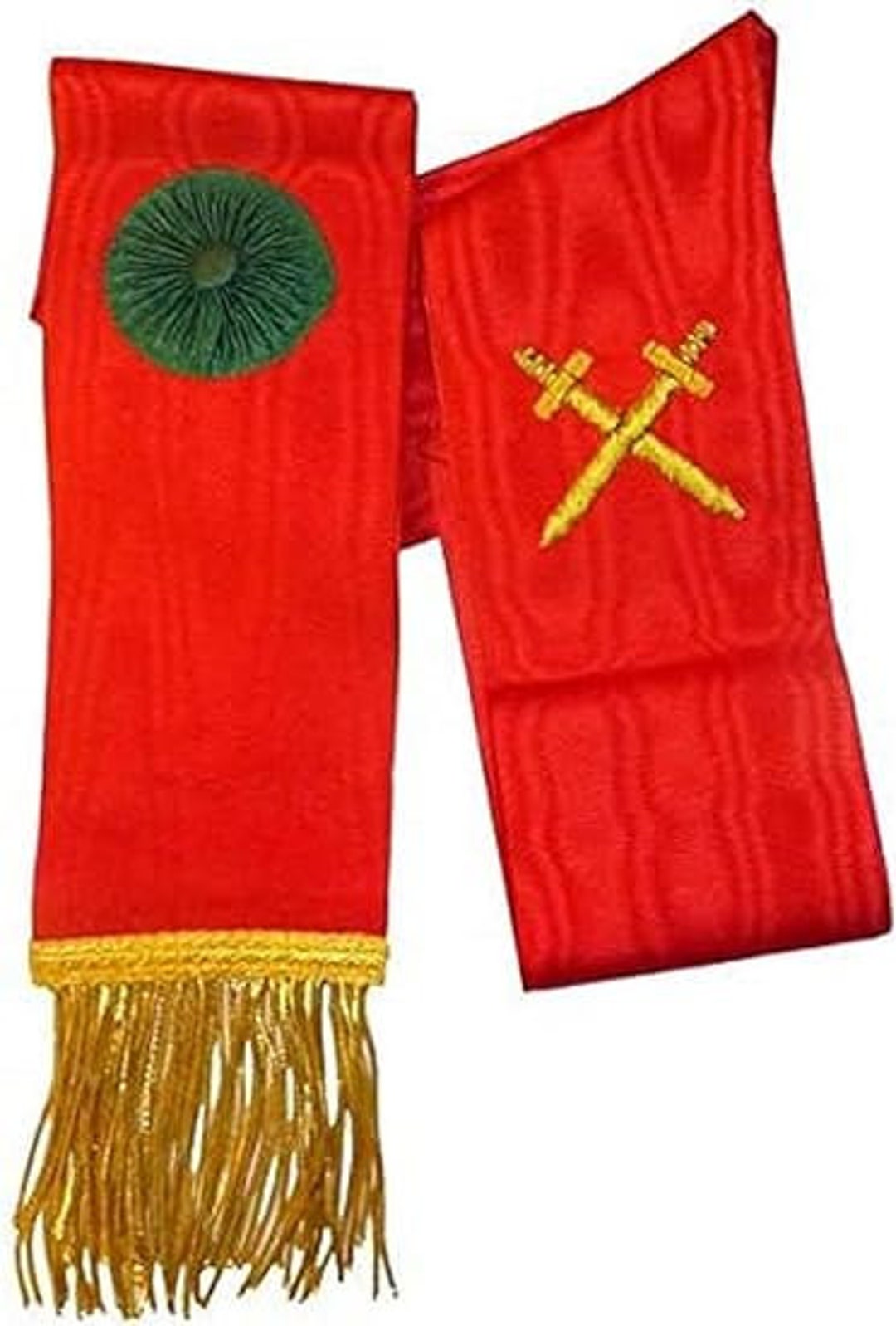 Knight Mason Hand Embroidered Sash Red - Etsy