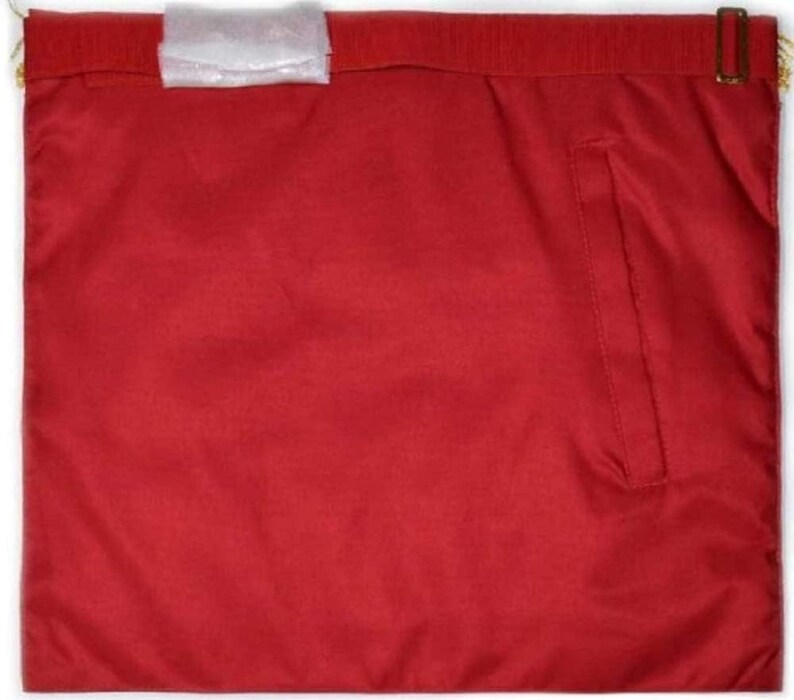 Scottish Master Mason Handmade Embroidery Apron With Rosettes - Red ...