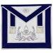 Masonic Past Master Hand Embroidered Apron Silver Embroidery Blue ...