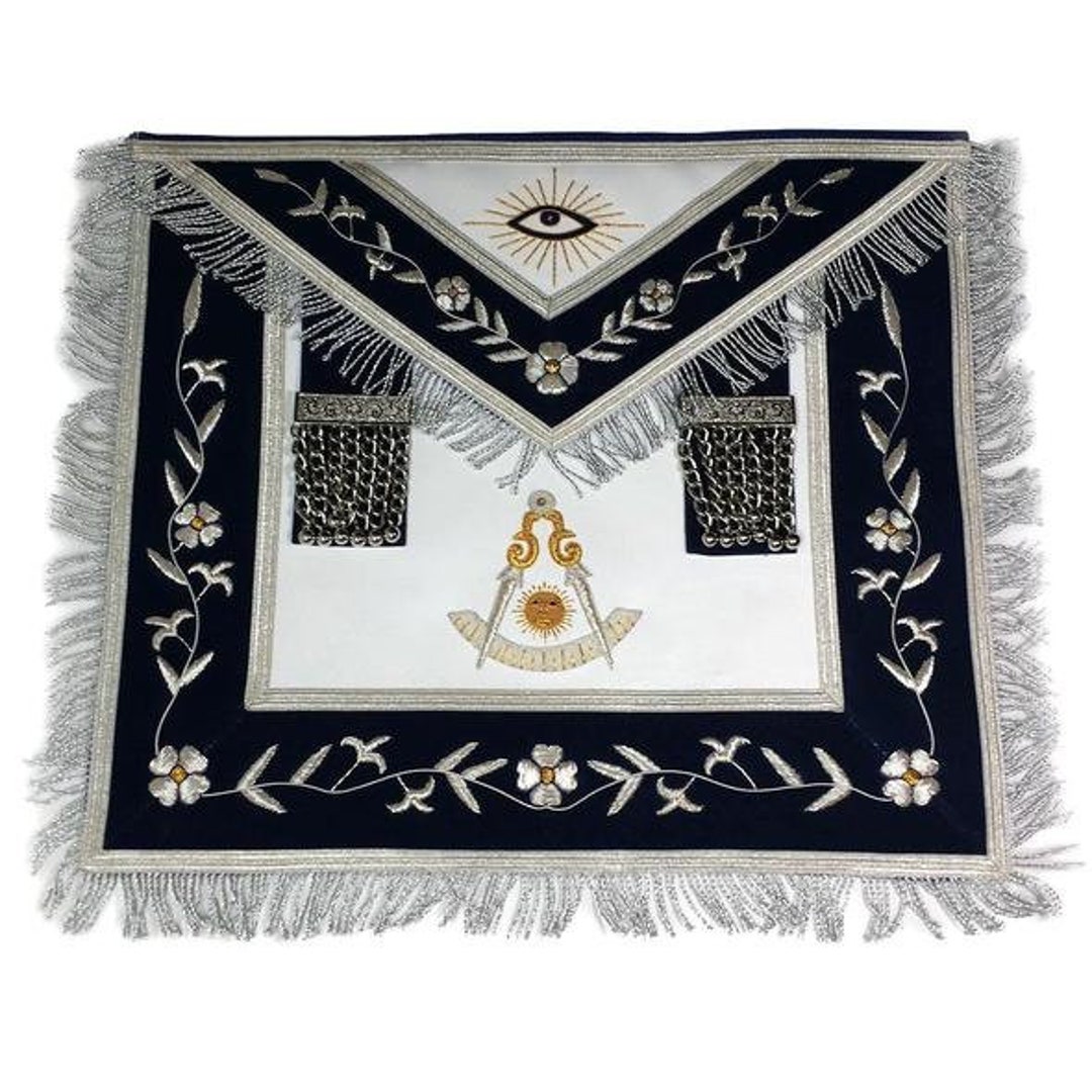 Masonic Past Master Apron Gold and Silver Hand Embroidery Apron - Etsy