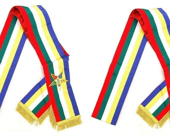 Masonic Order of Eastern Star OES Complete Sash Set, Set of 5 Sashes ...