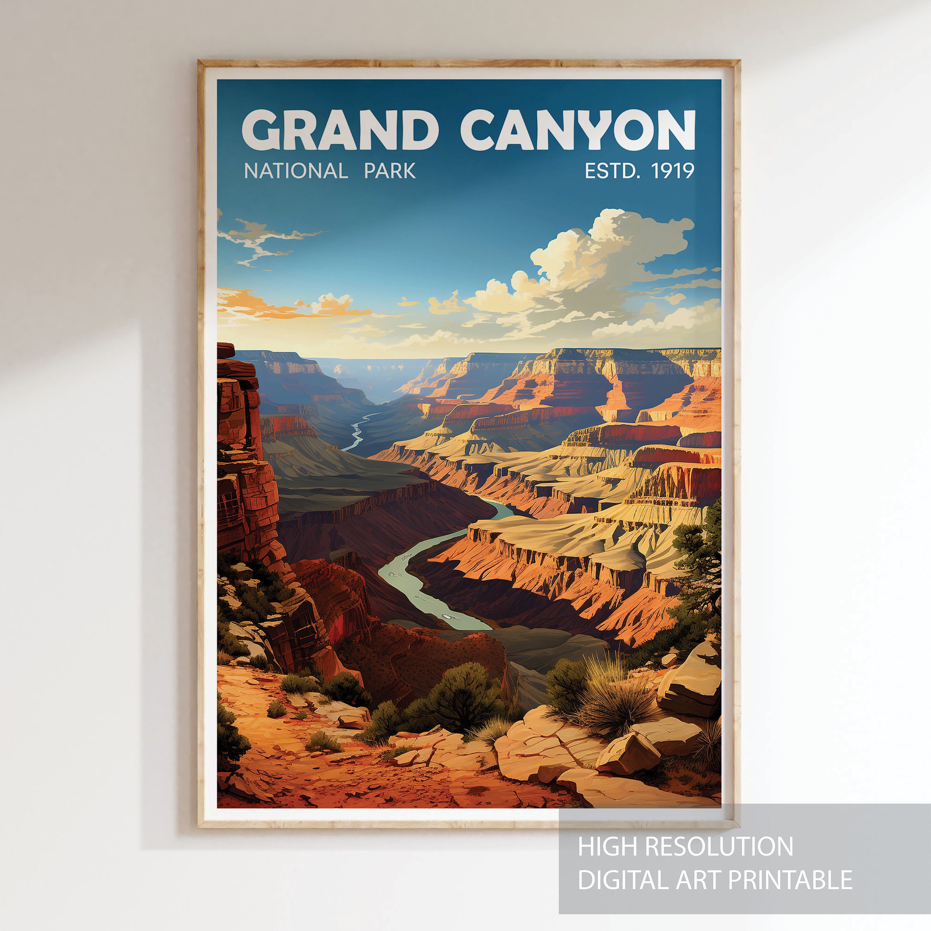 Grand Canyon National Park Printable Travel Poster - Etsy