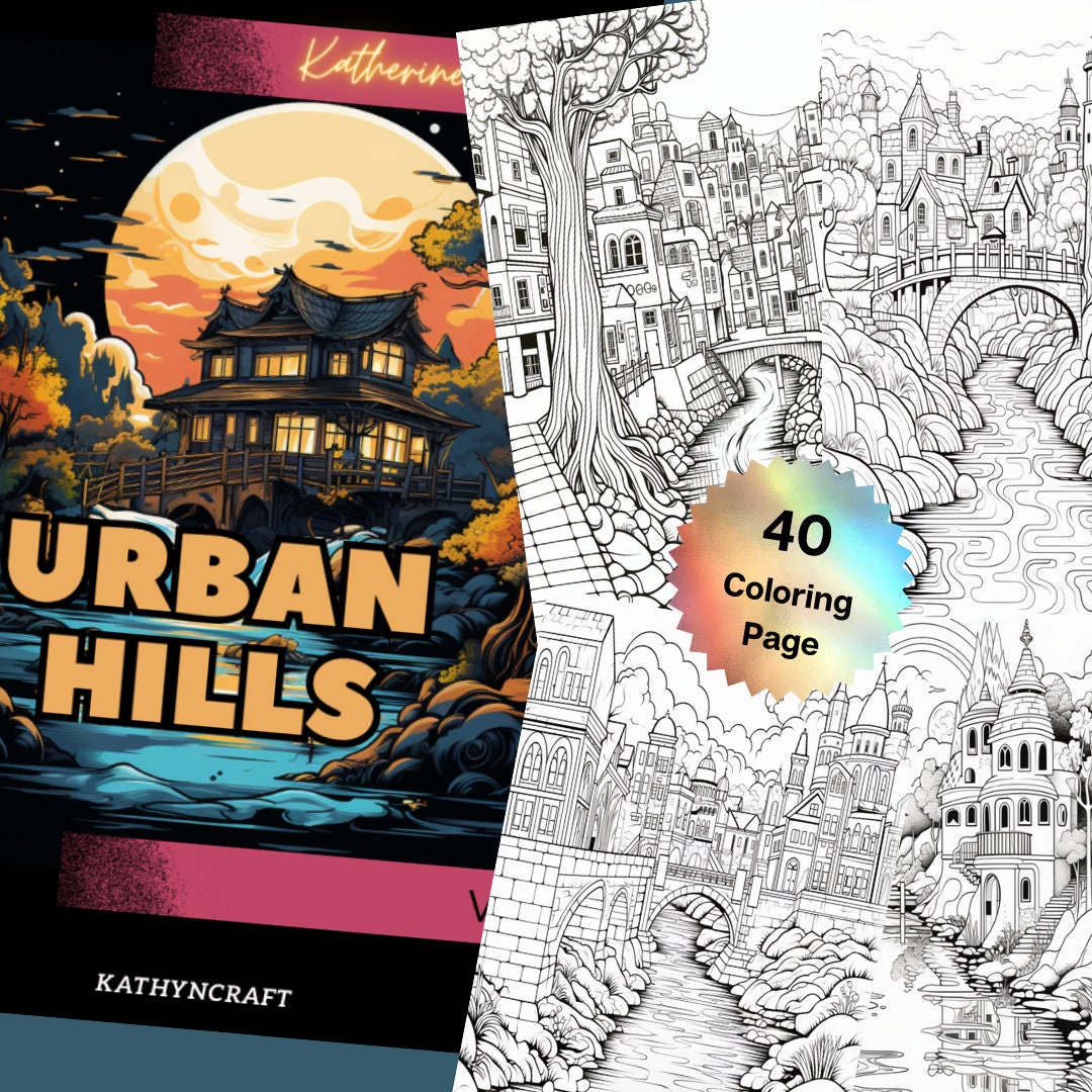 40 Urban Hills. Coloring Pages for Kids Vol.1: I Coloring Book for Kids ...