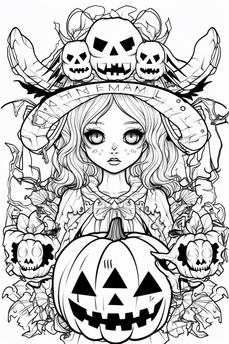 40 CREEPY CHIBI Coloring Pages : - Coloring Books - Coloring and ...