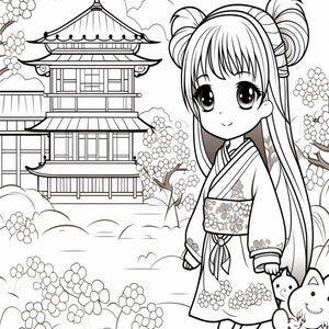 40 Chibi Girl Kawaii Vol.2. Coloring Pages for Kids: Cute Chibi ...