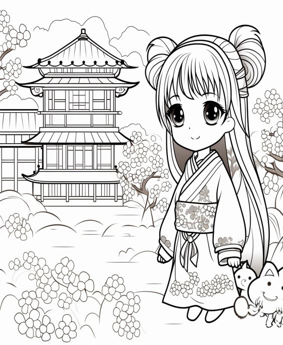 40 Chibi Girl Kawaii Vol.2. Coloring Pages for Kids: Cute Chibi ...