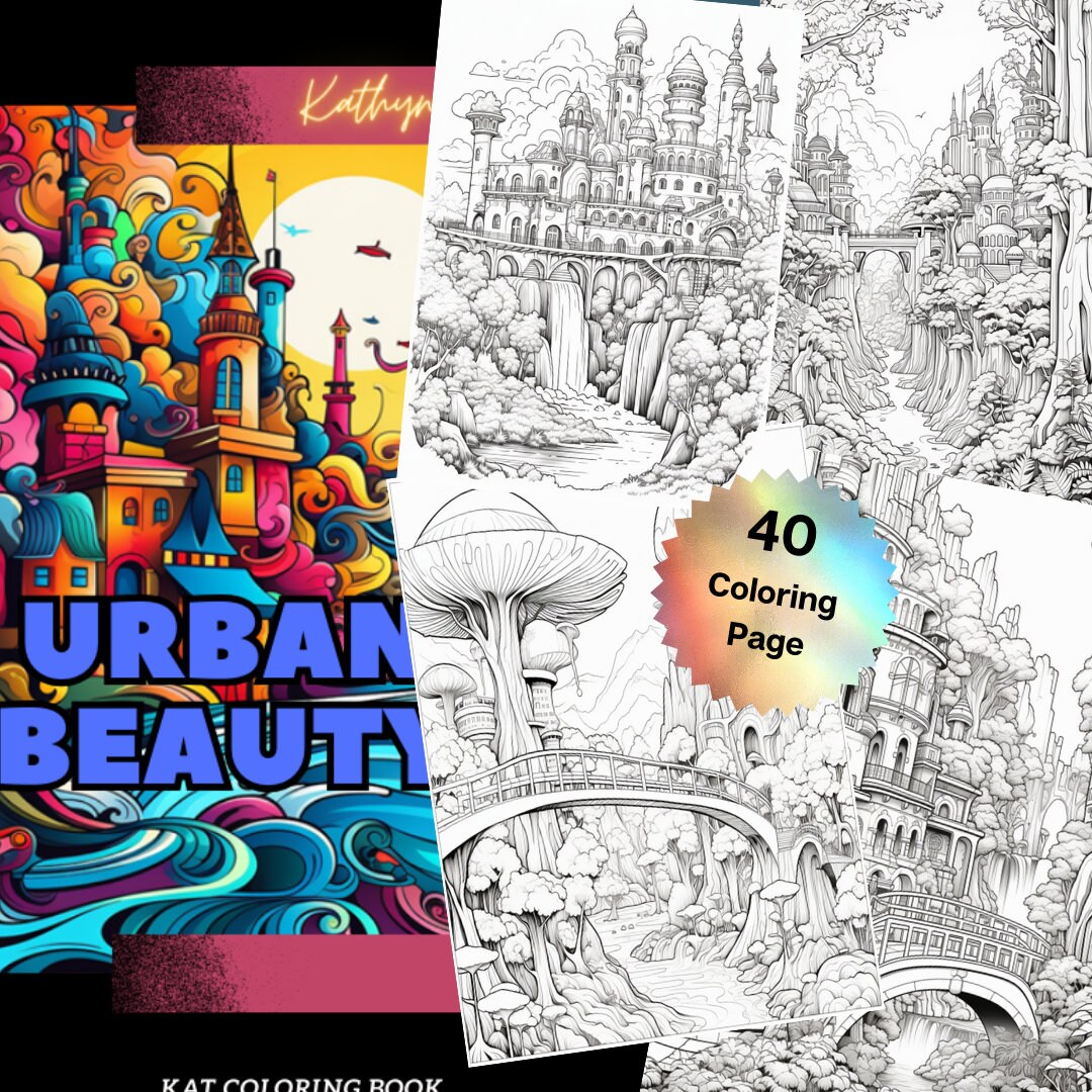 40 Urban Beauty. Coloring Pages Vol.1: Coloring Book for Kids With 40 ...