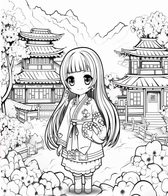 40 Chibi Girl Kawaii Vol.2. Coloring Pages for Kids: Cute Chibi ...