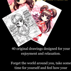 40 Chibi Girl Kawaii Vol.2. Coloring Pages for Kids: Cute Chibi ...
