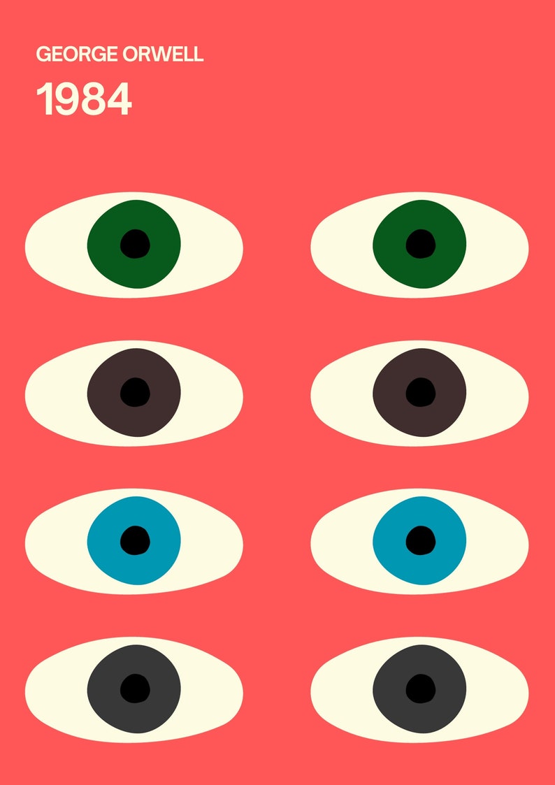 1984 || George Orwell || Literary Poster || Digital Wall Art - Etsy
