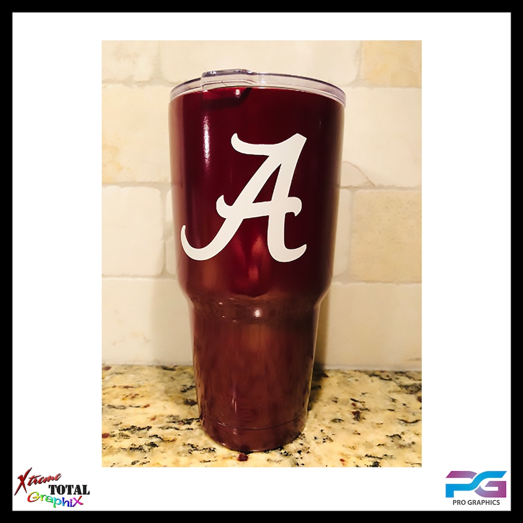 Alabama-crimson-tide-stainless Steel Powder Coated Yeti Tumbler-cup ...