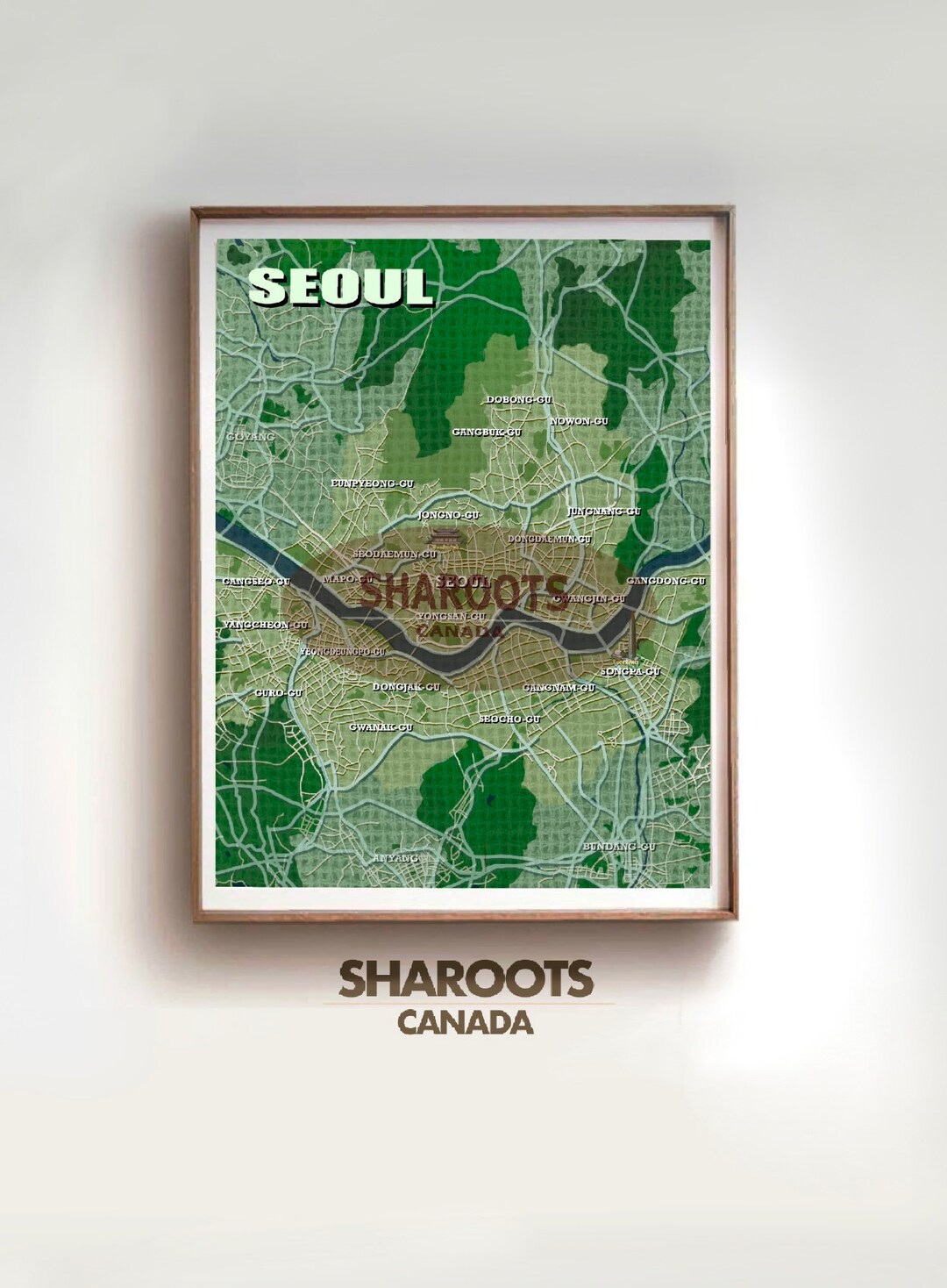 SEOUL MAP / SHAROOTS Style / Wall Art / Digital Download - Etsy