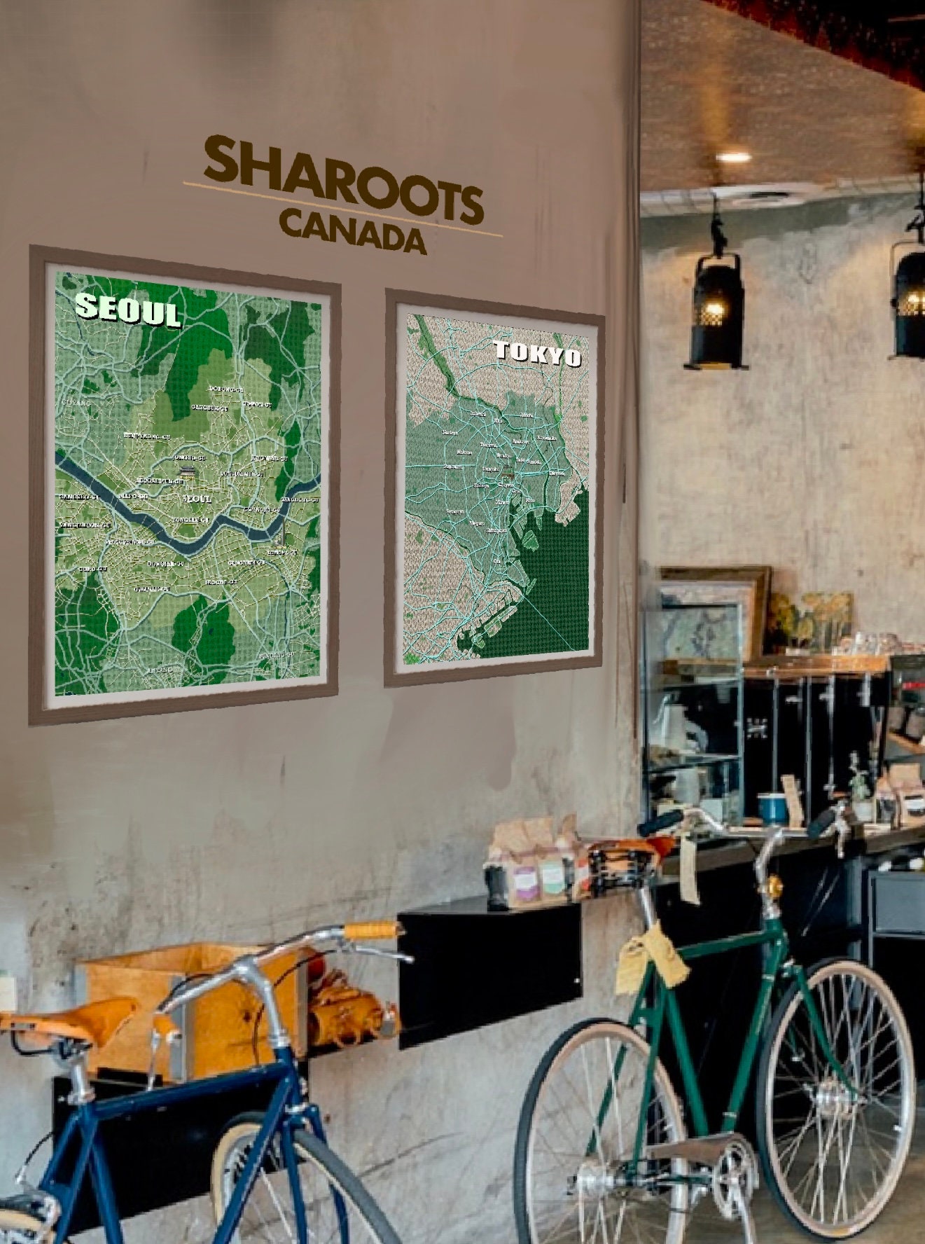 SEOUL MAP / SHAROOTS Style / Wall Art / Digital Download - Etsy