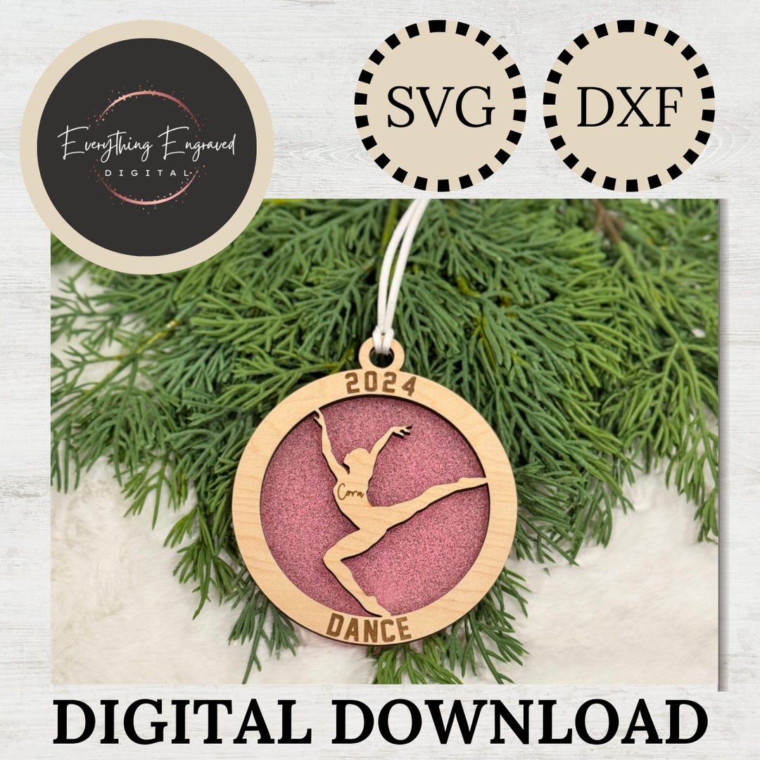 Dance Christmas Ornament SVG DXF | Dancer Digital Download ...