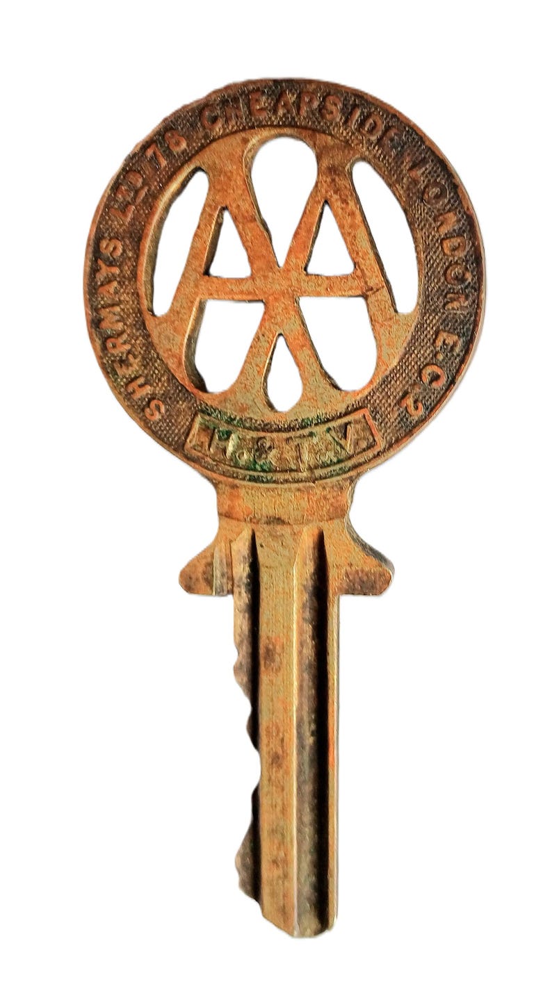 AA Breakdown Car Badge Pre-war & Key - Etsy UK