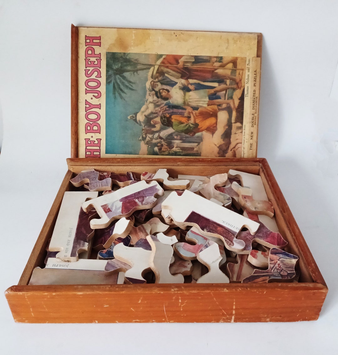 Vintage Wooden Jigsaw Puzzle ,in Pine Box 1901-10 - Etsy UK