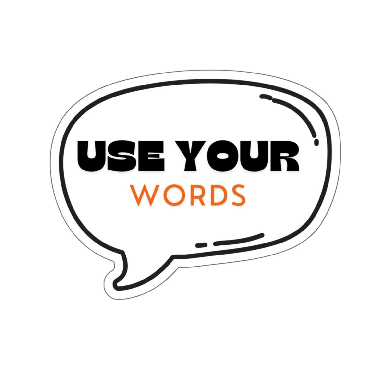 Funny Speak Sticker, Expressive Notebook Decal, Humorous Phone Sticker ...