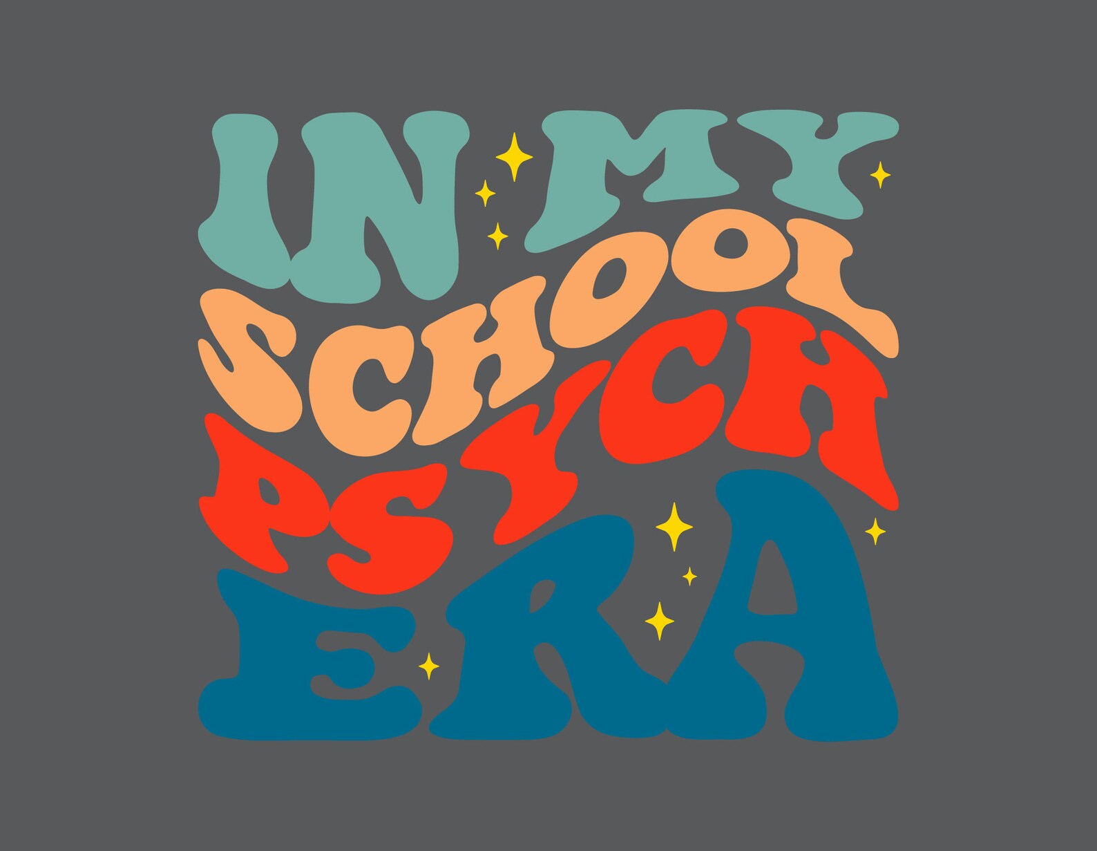 In My School PSYCH Era Svg, Wavy Retro Svg, in My Teacher Era Png ...