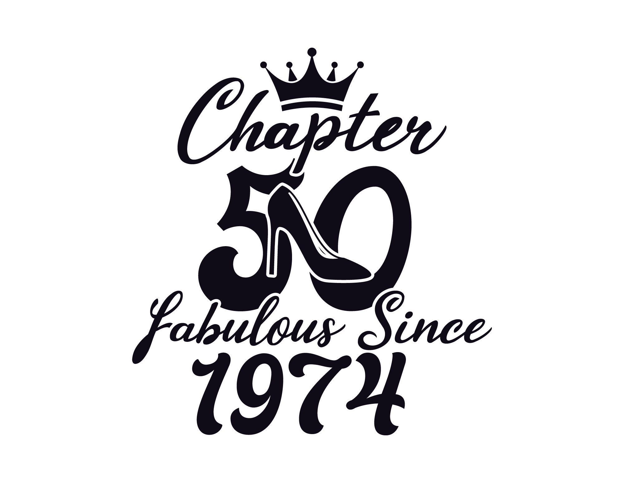 Chapter 50 Fabulous Since 1974 Svg, 50th Birthday Svg, 50 Birthday Shirt, Fifty and Fabulous ...