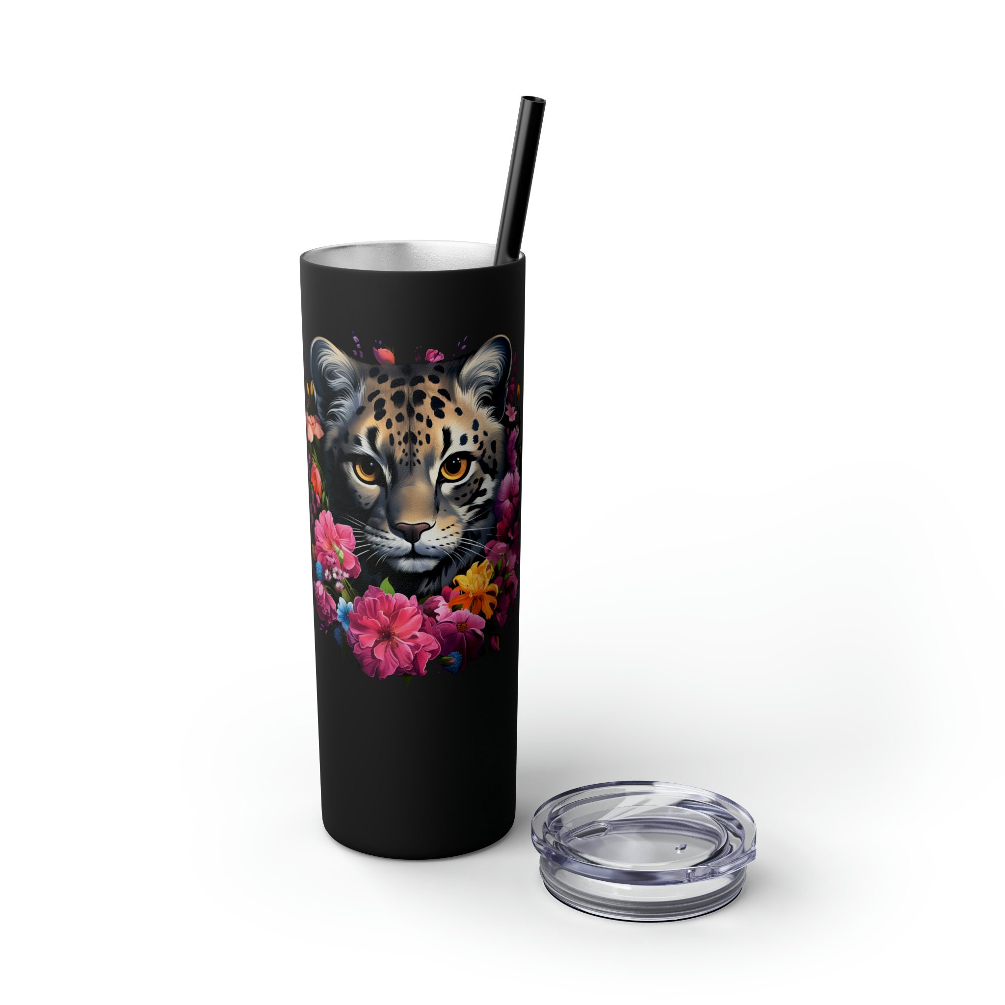 Snow Leopard Tumbler, Animal Tumbler, Snow Leopard Skinny Tumbler With ...