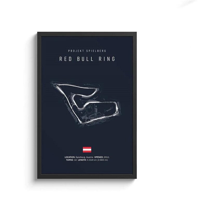 Red Bull Ring Austria Circuit Poster High-quality Print for Motorsport ...