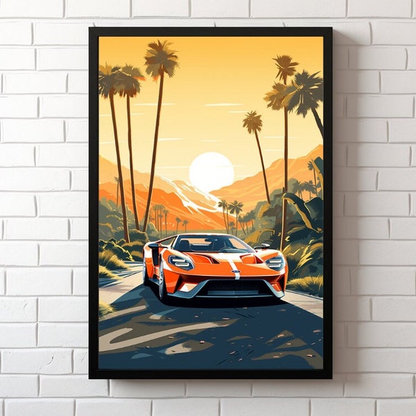 Ford Gt Supercar Poster - Etsy