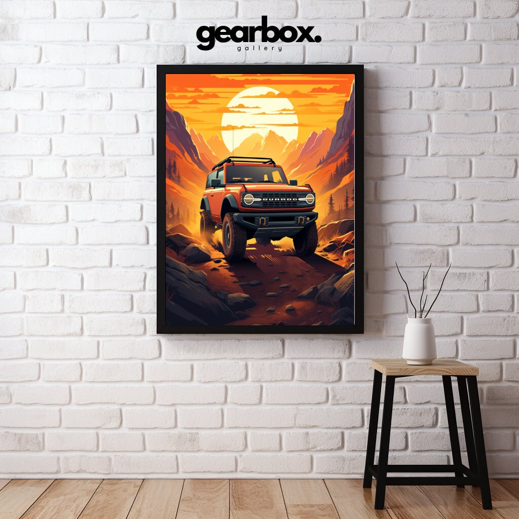 Retro/ Vintage Style Ford Bronco Sport Poster, Ford Bronco Sport Print ...