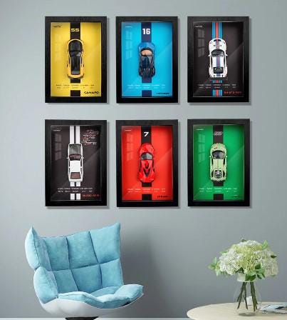 Chevrolet Camaro 1:32 Diecast Model Photo Frame Alloy Metal Sports Car ...