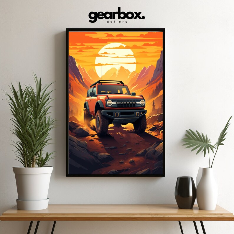 Retro/ Vintage Style Ford Bronco Sport Poster, Ford Bronco Sport Print ...