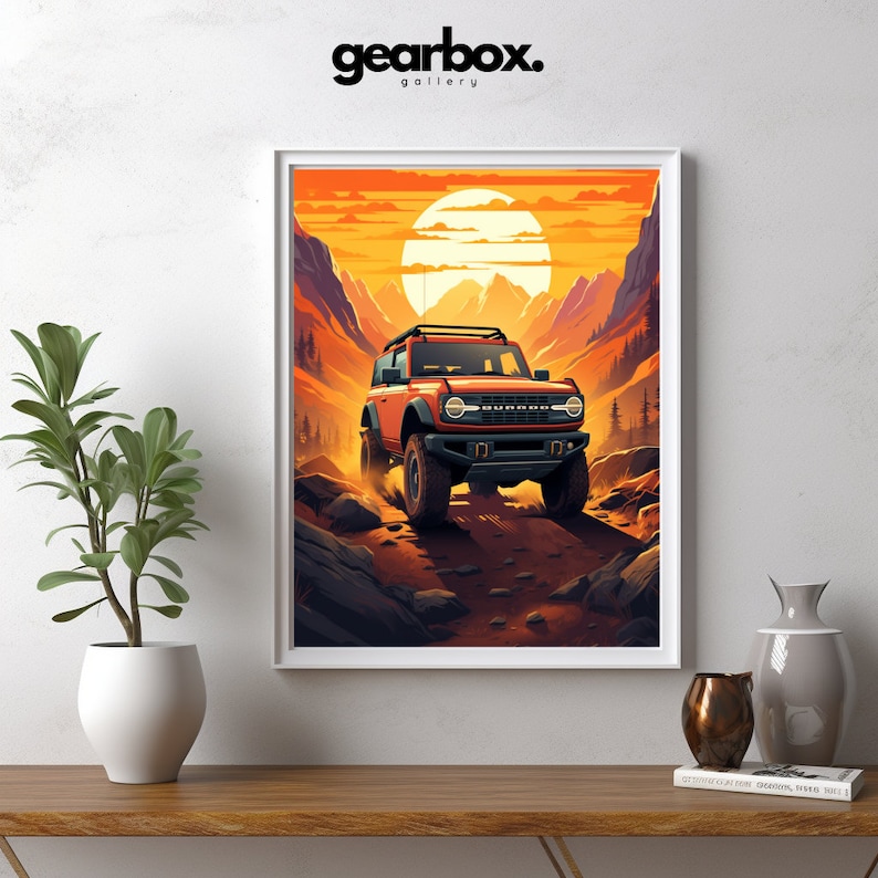 Retro/ Vintage Style Ford Bronco Sport Poster, Ford Bronco Sport Print ...