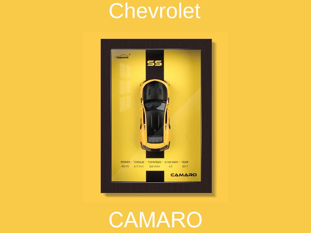 Chevrolet Camaro 1:32 Diecast Model Photo Frame Alloy Metal Sports Car ...