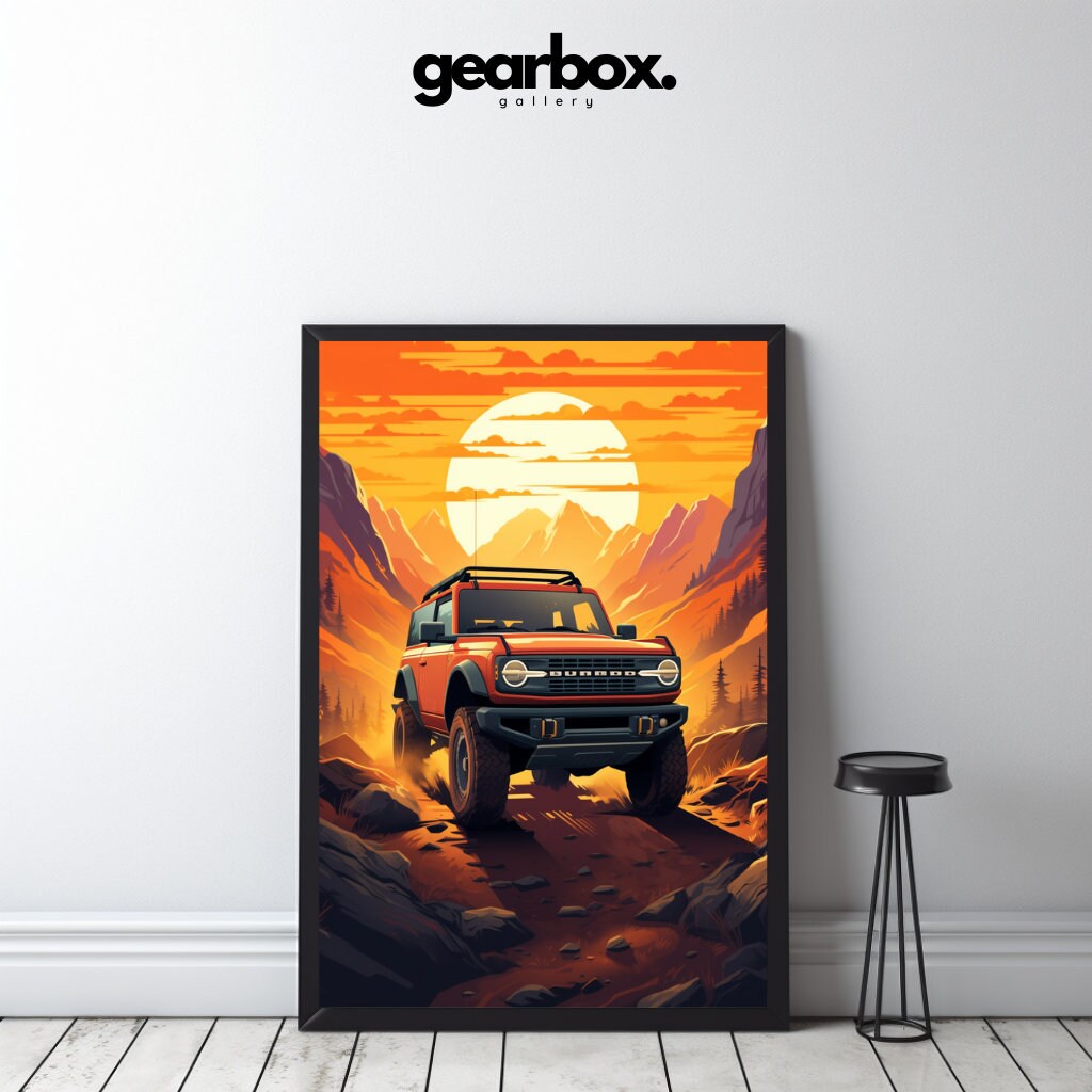 Retro/ Vintage Style Ford Bronco Sport Poster, Ford Bronco Sport Print ...