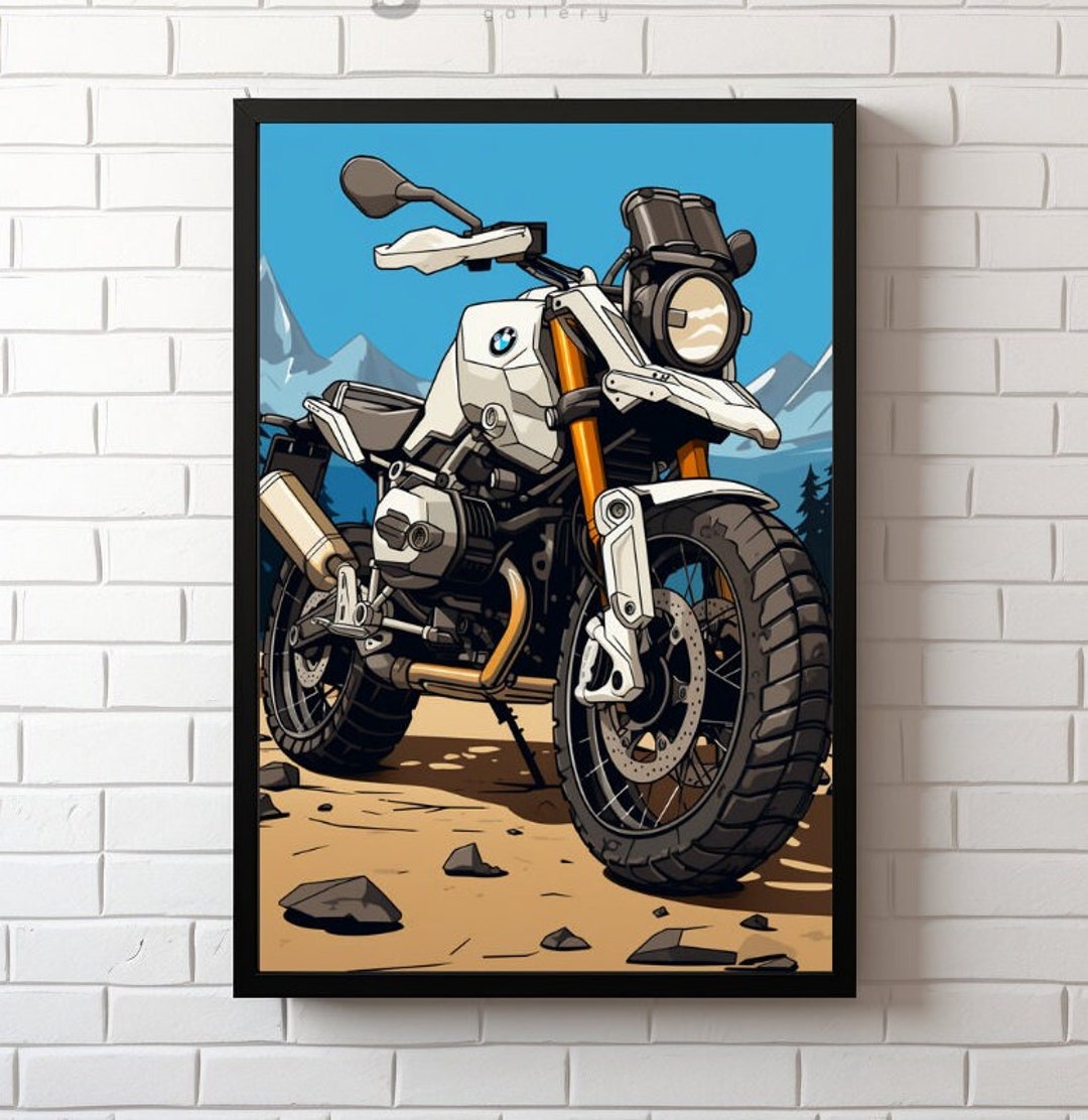 Retro Style BMW Cruiser Motorcycles Poster, BMW Cruiser Motorcycles ...