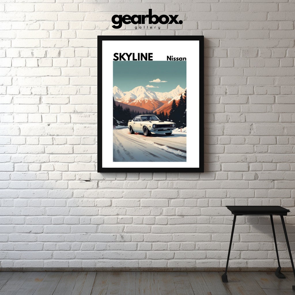 Vintage/ Retro Nissan Skyline 2nd Gen Print, 1970s Car Print, Nissan ...