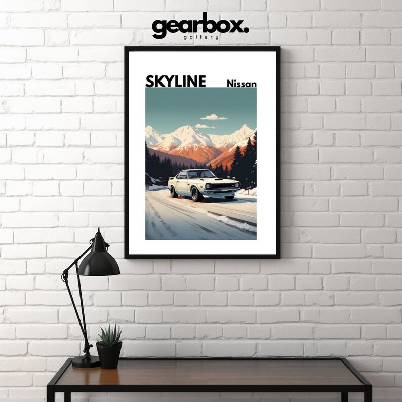 Vintage/ Retro Nissan Skyline 2nd Gen Print, 1970s Car Print, Nissan ...