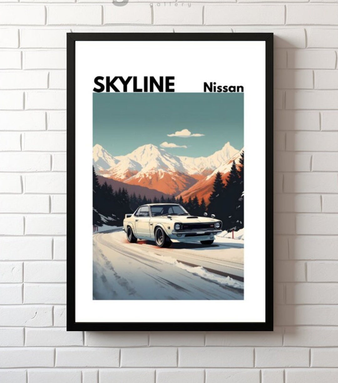 Vintage/ Retro Nissan Skyline 2nd Gen Print, 1970s Car Print, Nissan ...