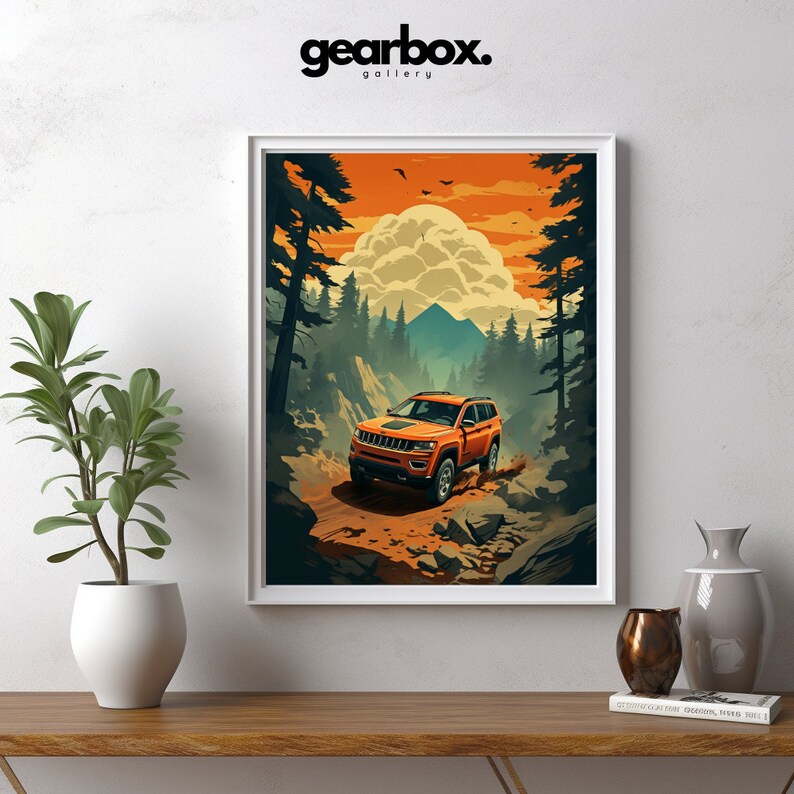 Retro Style Jeep Compass Poster Car Art Off-roader Print - Etsy
