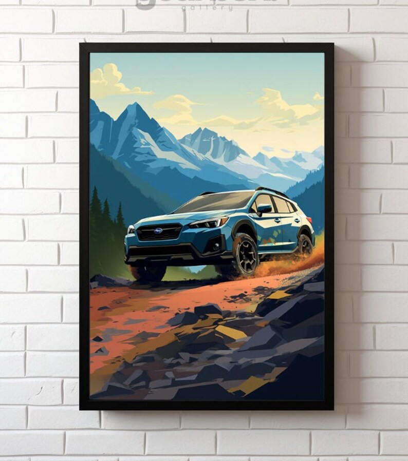 Subaru Crosstrek Poster Vintage/ Retro Style, Subaru Print 2020s Car ...