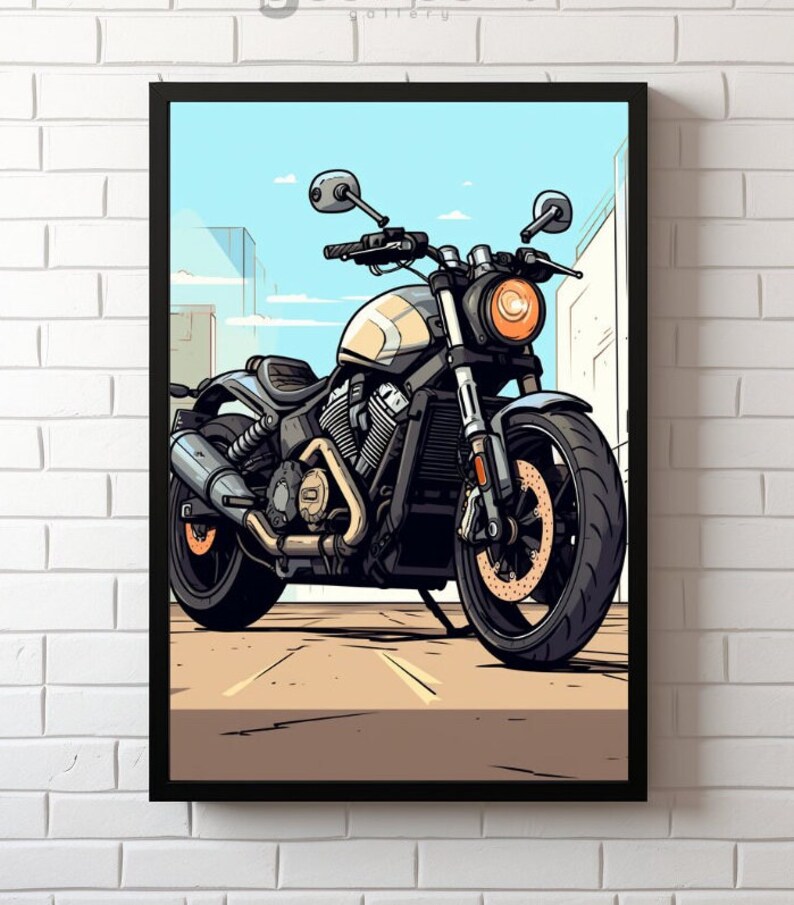 Retro Style Yamaha Bolt Poster, Yamaha Bolt Print, 2020s Bike Print ...
