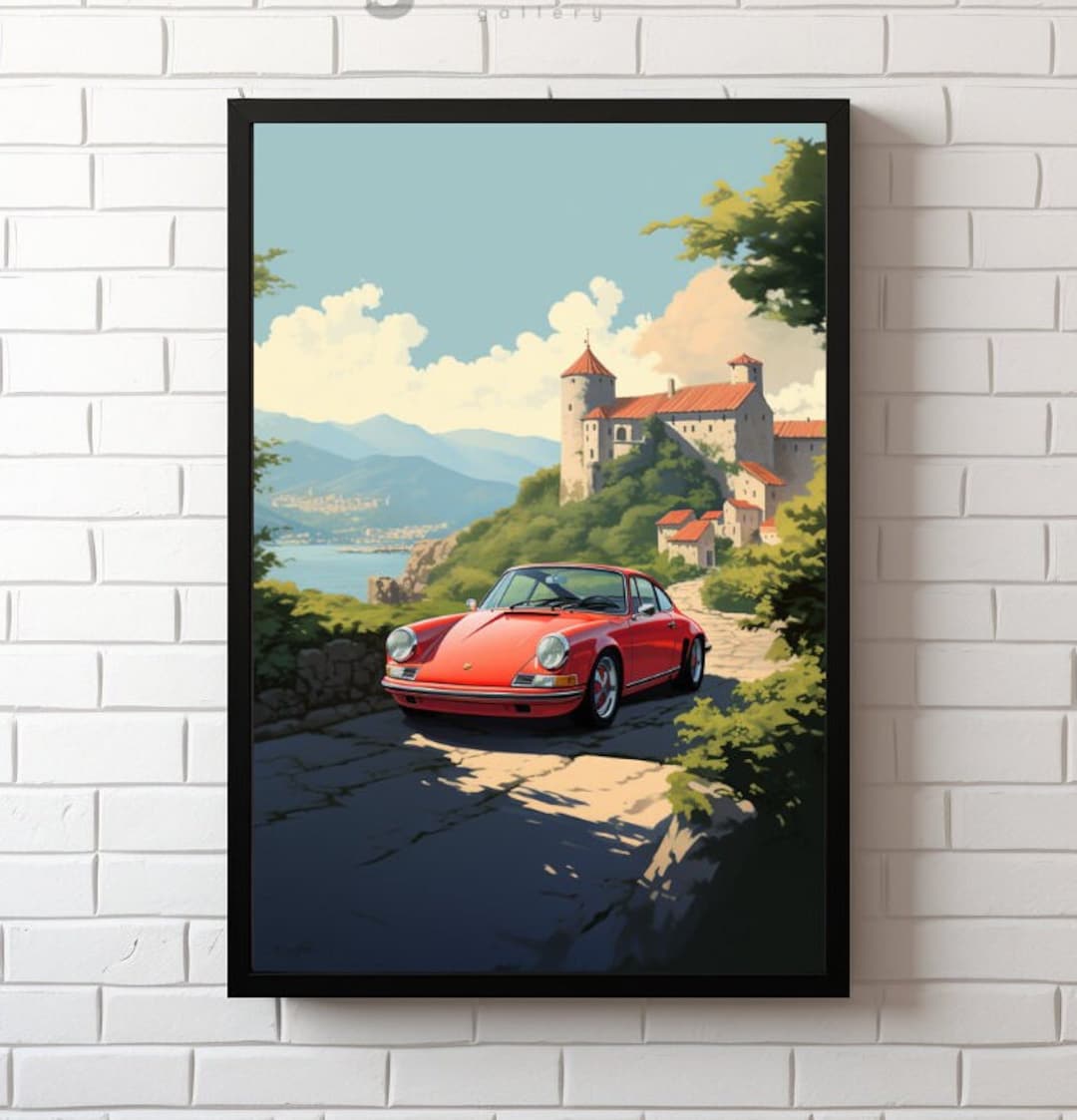 Retro Style Porsche 911 Print 1970s Car Print Porsche 911 - Etsy