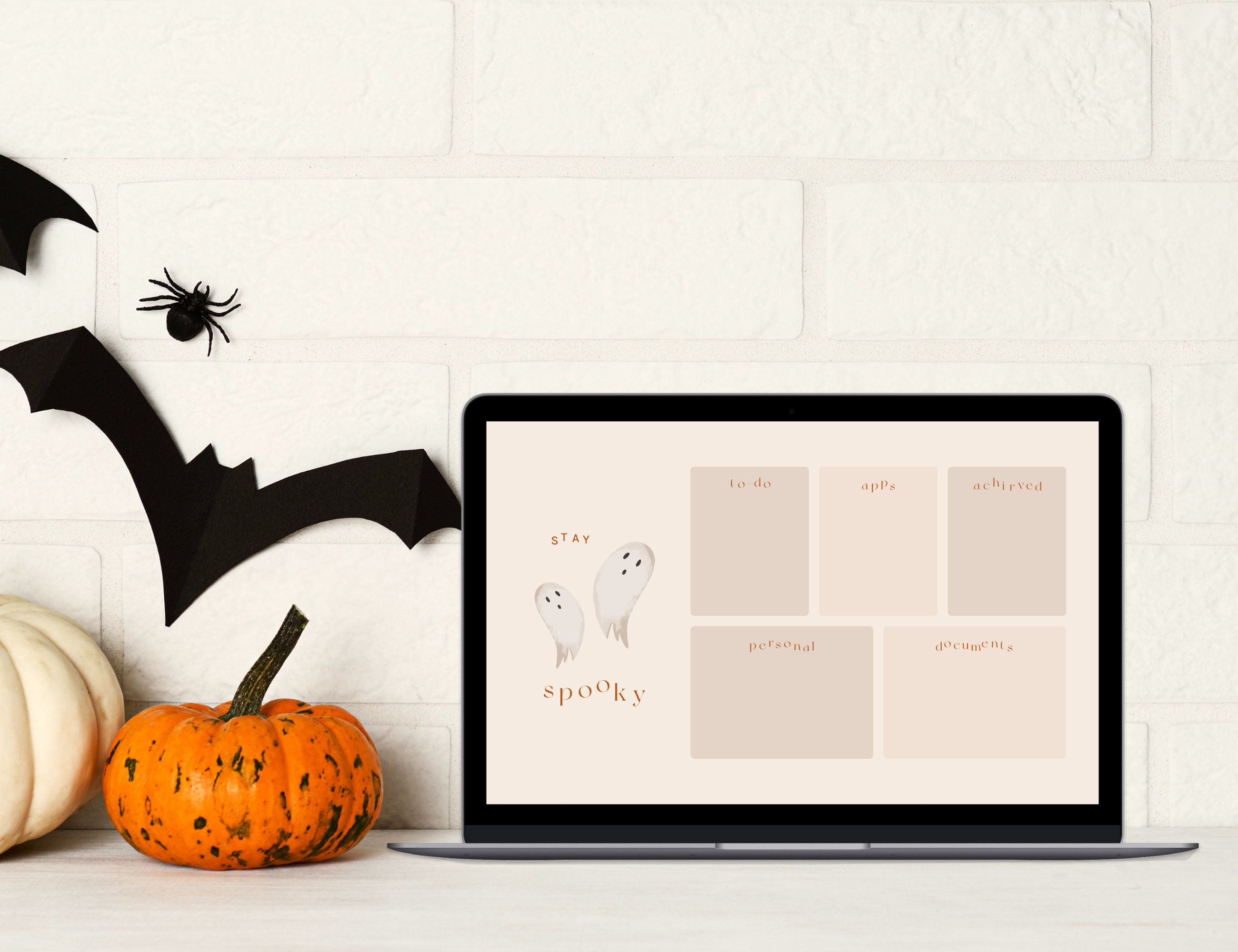 HALLOWEEN Desktop Organizer Wallpapers | Aesthetic Background for Mac ...