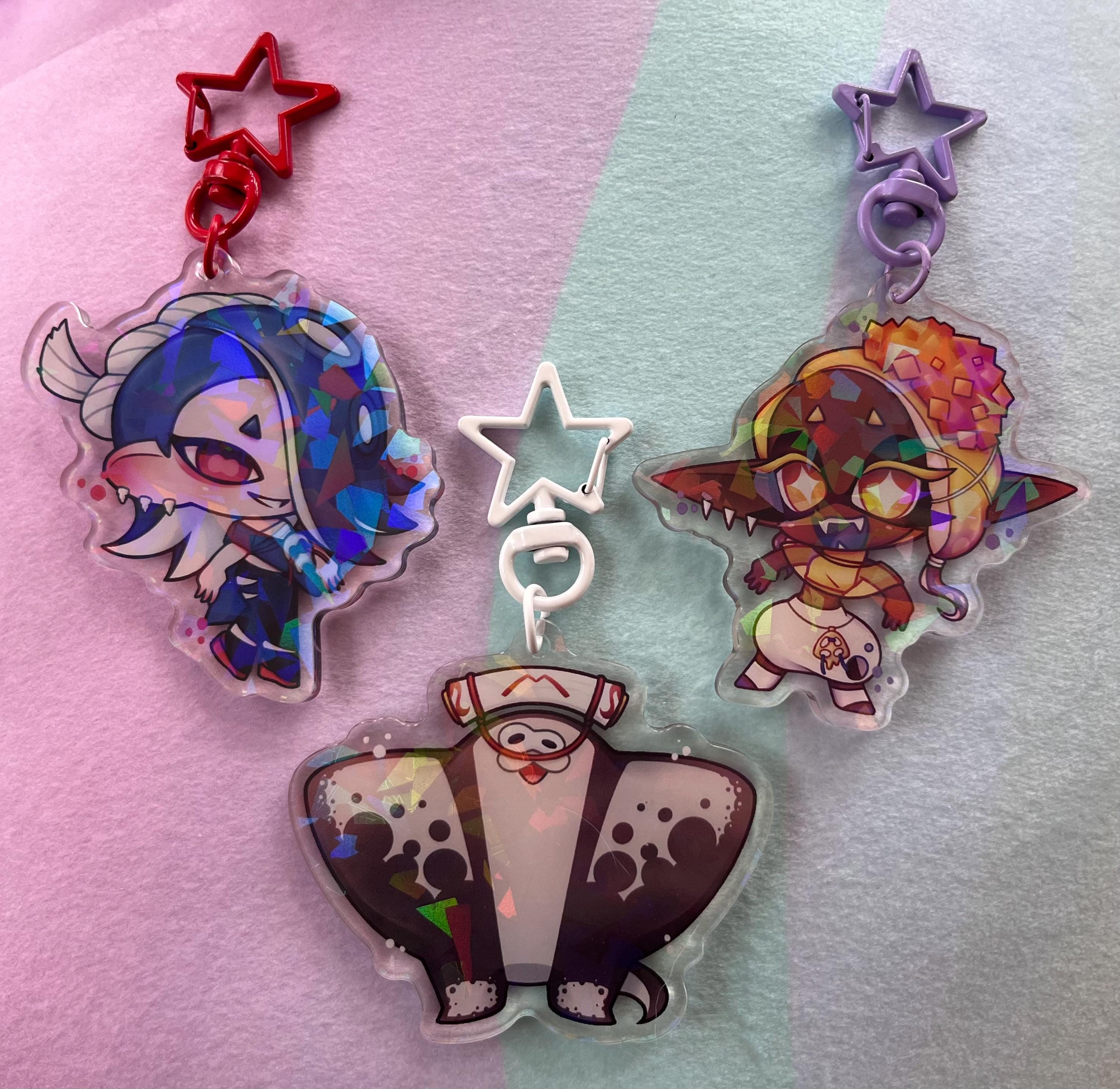 Splatoon Deep Cut Frye, Shiver, and Big Man Acrylic Keychain Charm - Etsy
